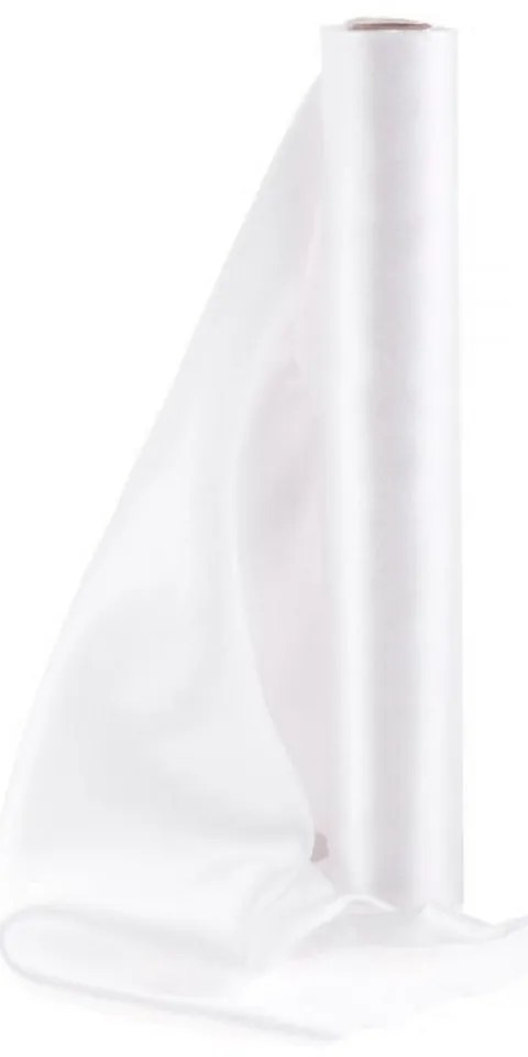 PartyDeco - satén 36 cm × 9 m, bílý