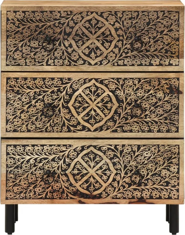 Odkládací skříňky 2 ks 60x33x75 cm masivní mangovníkové dřevo 3206305