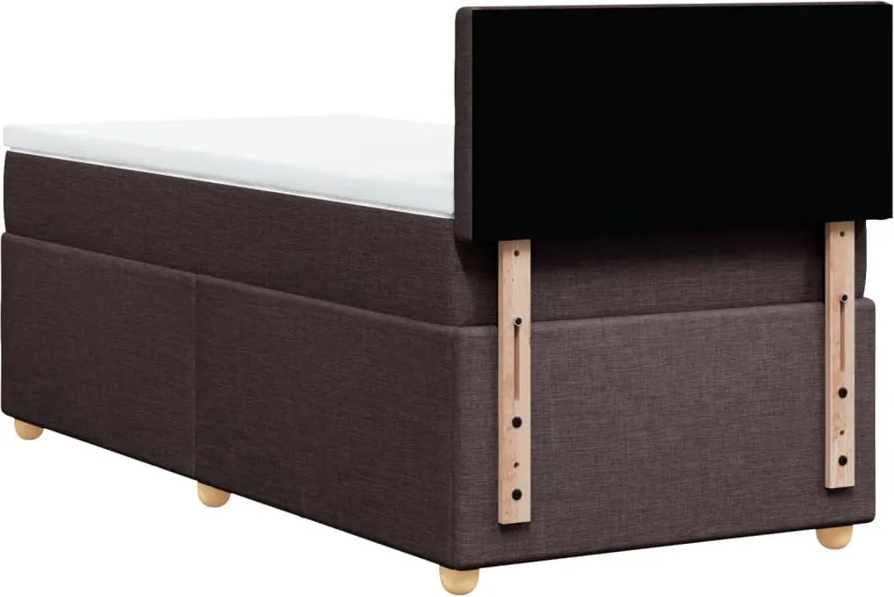 Box spring postel s matrací tmavě hnědá 80x200 cm textil 3286524