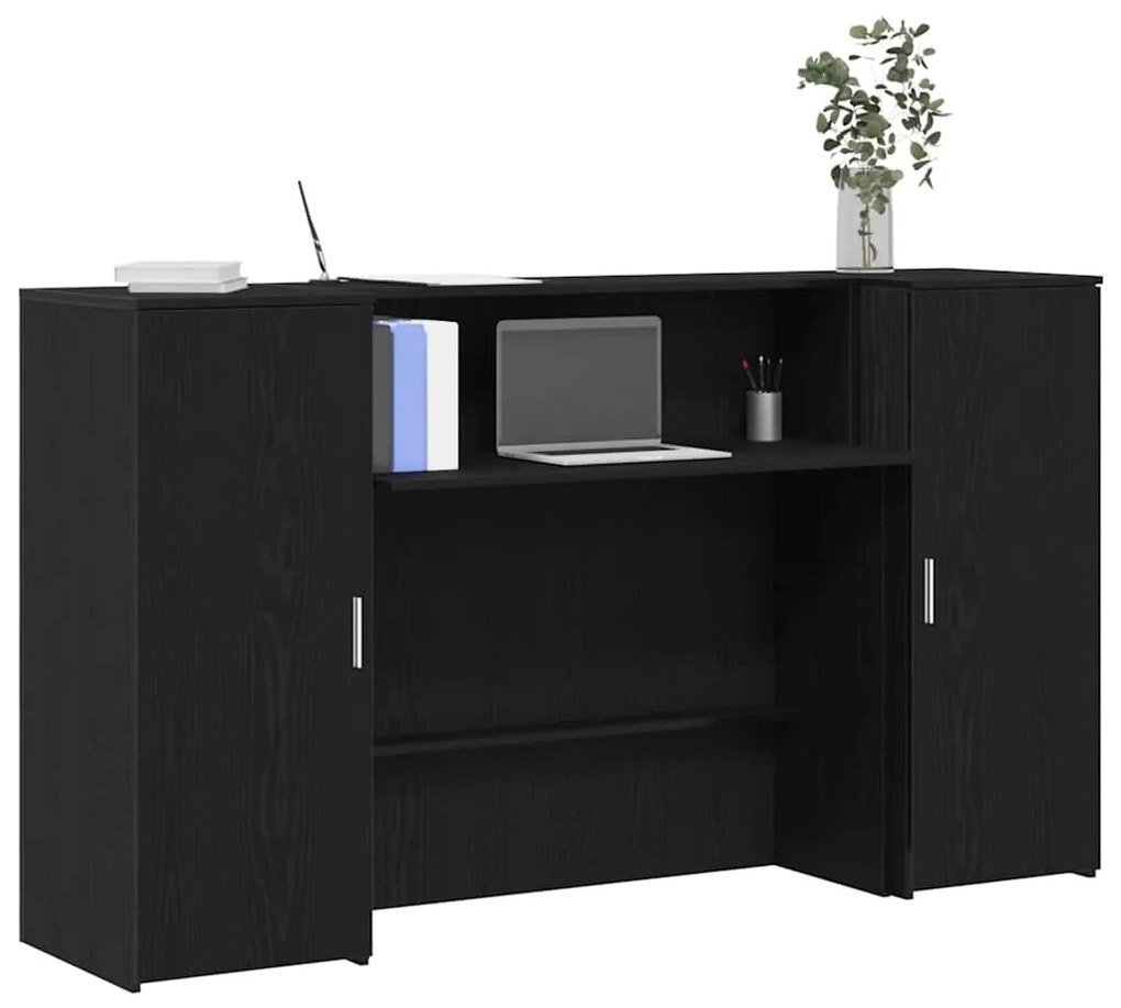 Recepční stůl černý dub 180 x 50 x 103,5 cm, konstrukční dřevo 3324206