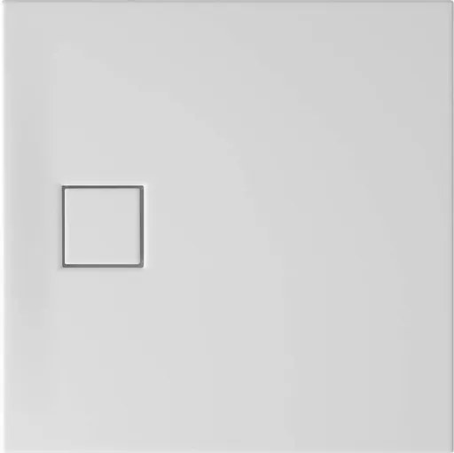 Cersanit Tako Slim, čtvercová sprchová vanička 80x80x4 cm + bílý sifon, bílá matná, S932-157