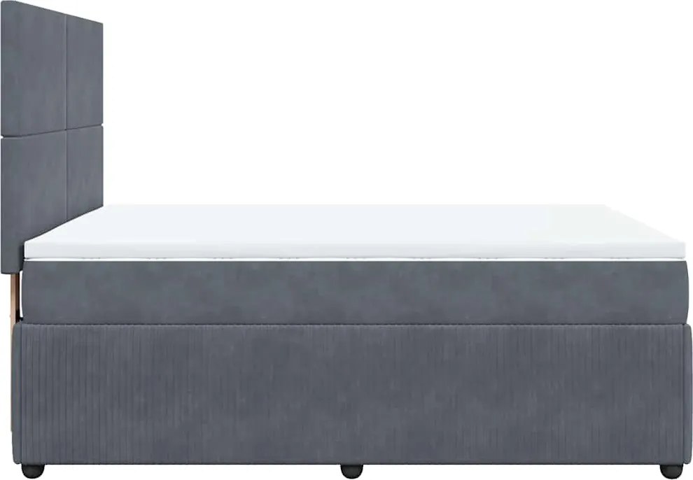 Box spring postel s matrací tmavě šedý 140 x 190 cm samet 3294629