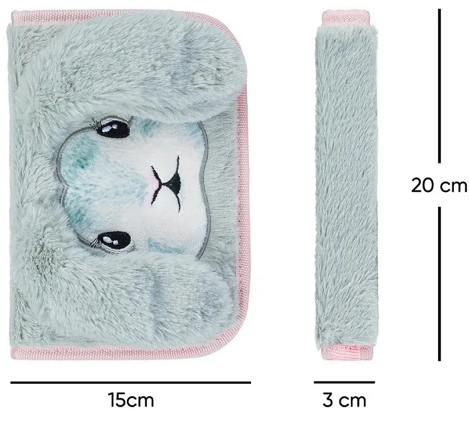 BAAGL - jednopatrový školní penál Bunny, 2 chlopně