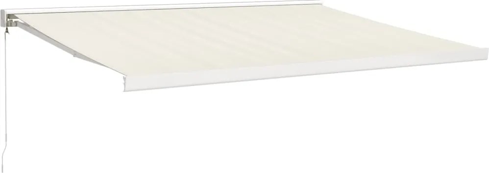 Zatahovací markýza krémová 4 x 3 m textil a hliník 3154528