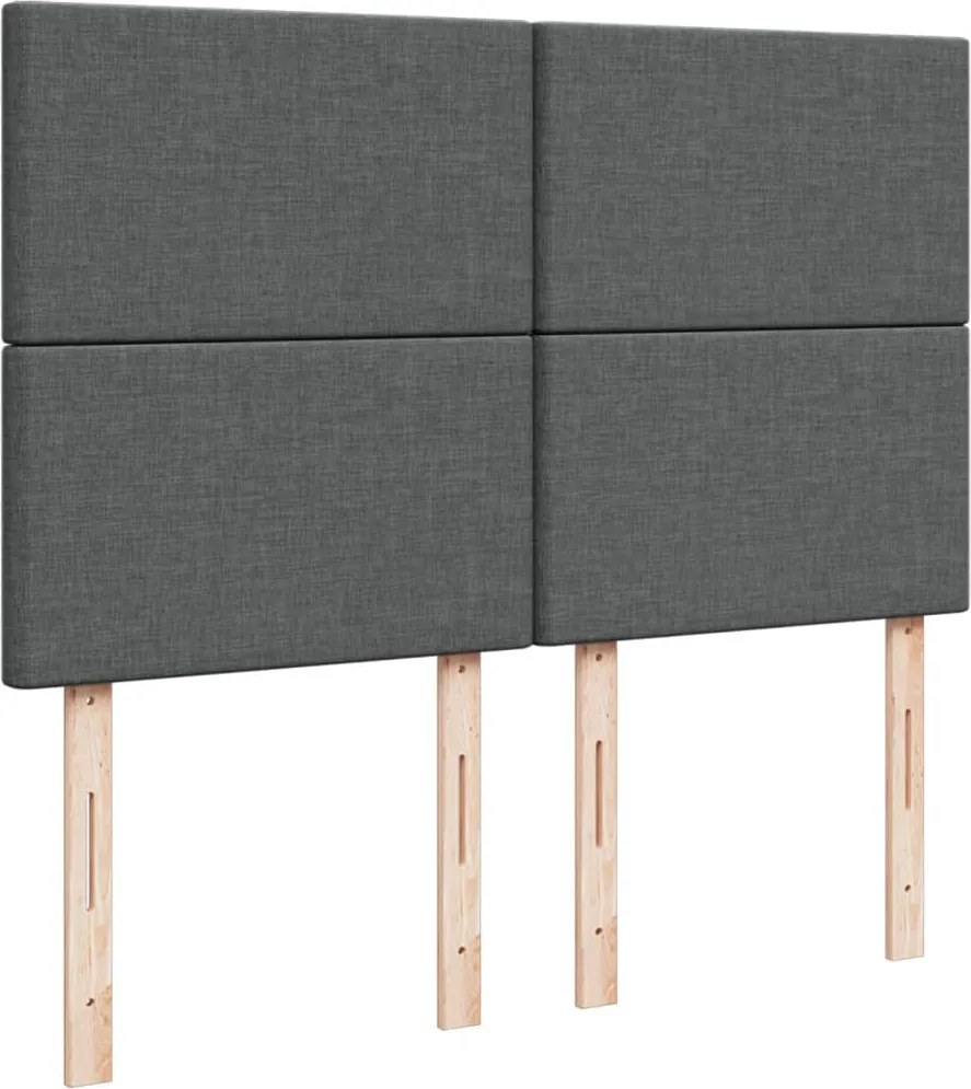 Box spring postel s matrací tmavě šedá 140x200 cm textil 3291685