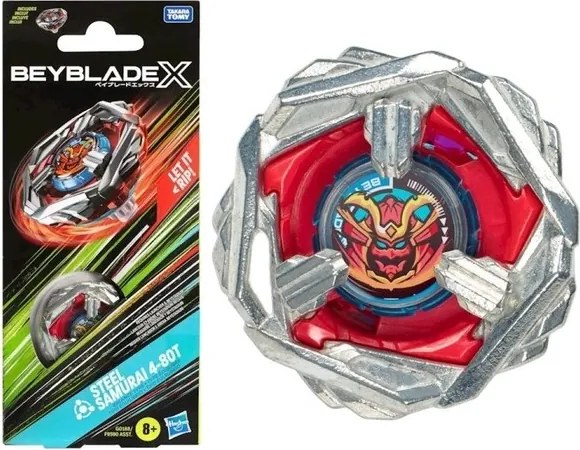 Beyblade X Steel Samurai 4-80T Booster Pack Set Vícebarevná
