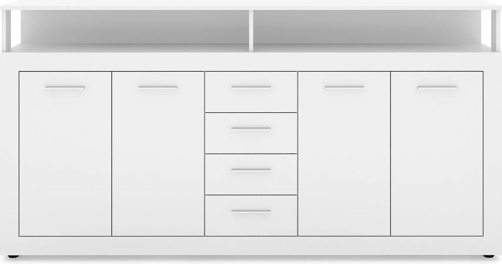 Komoda Luna 190 cm bílá