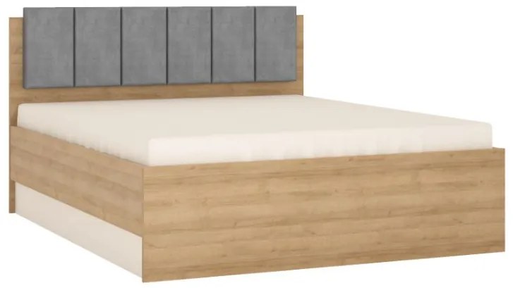 CANTUS postel 160, dub riviéra světlý/bílá
