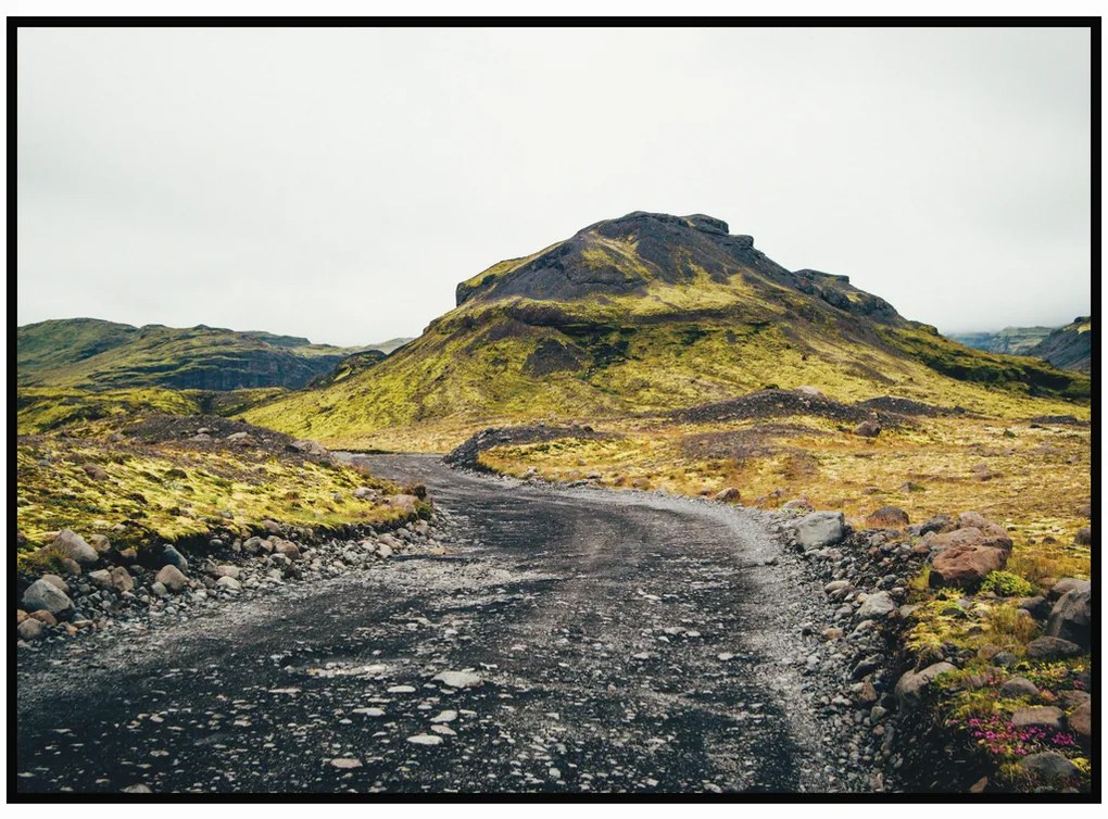 Plakát Cesta islandskou krajinou 30 x 40 cm