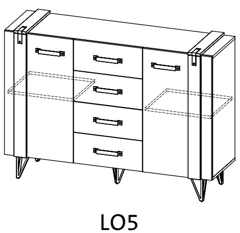 Kombinovaná komoda Lofter LO5