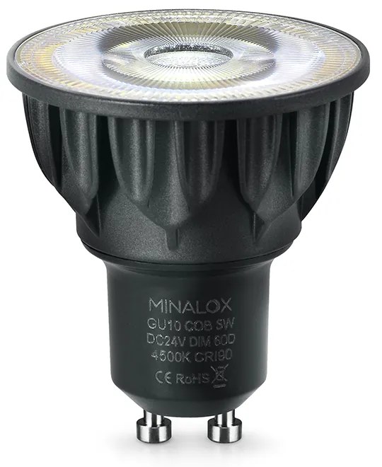 Led stmívatelná žárovka minalox gu10 5w 24v 60° 4500k