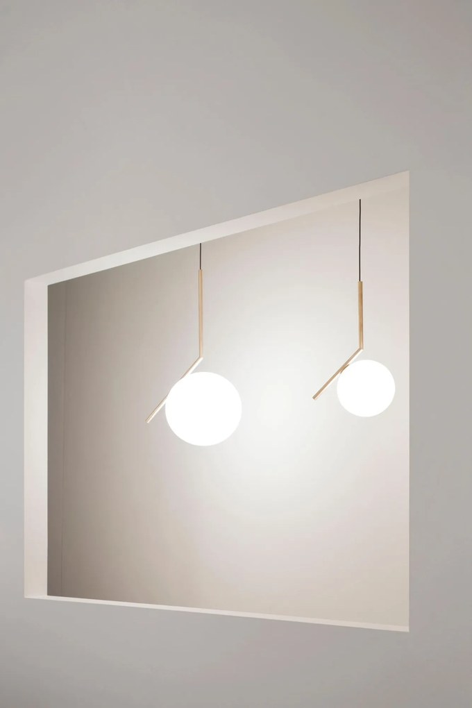 Flos IC Lights S1, designové závěsné svítidlo, 1x60W E14, chrom, Ø 20cm