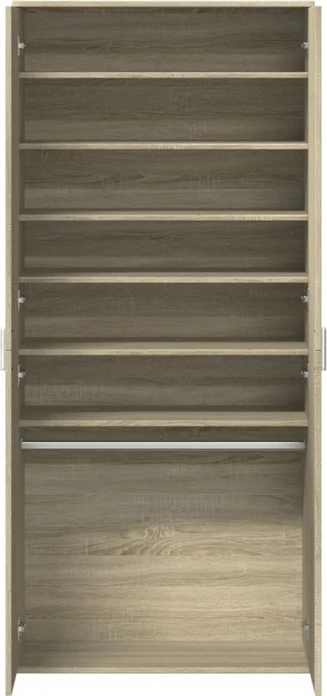 Botník dub sonoma 80 x 39 x 178 cm kompozitní dřevo 3276674