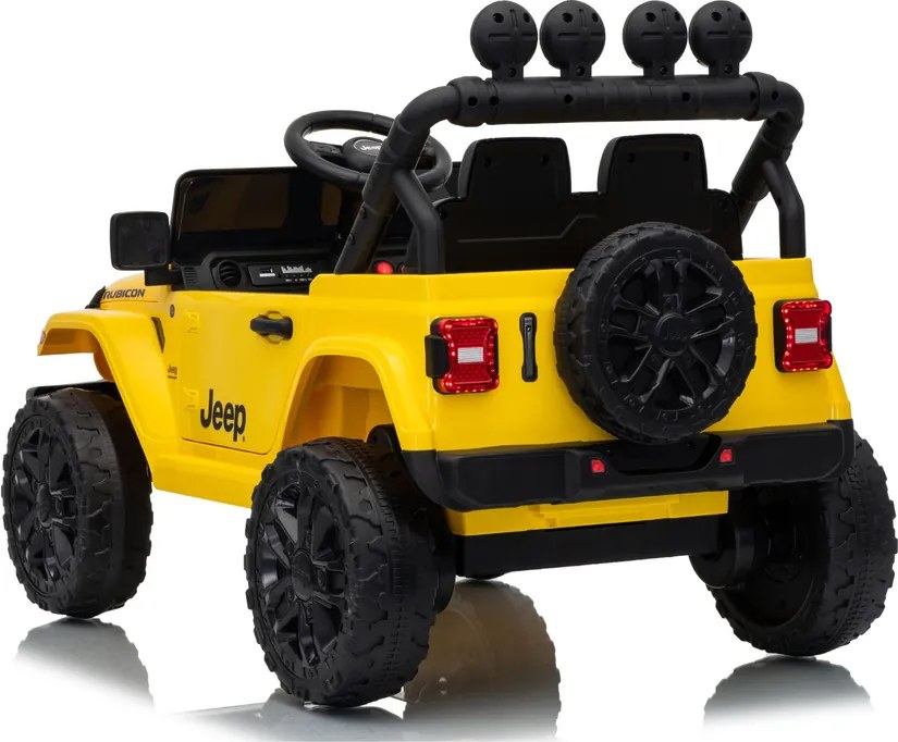 LEAN CARS Akumulátorové vozidlo Jeep Rubicon DK-JWR558 24 V, žluté