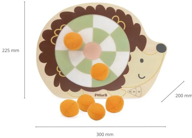 Dřevěná hra na házení míčků Viga 44242 PolarB Ježek