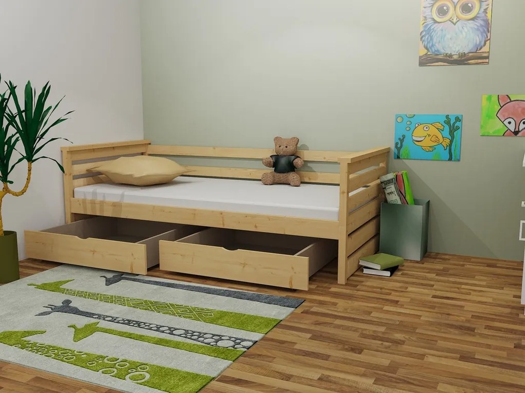 Vomaks Dětská postel M 003 NEW* 90 x 160 cm surové dřevo