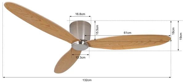 Lucci air 210519 - Stropní ventilátor AIRFUSION RADAR chrom/dřevo + DO