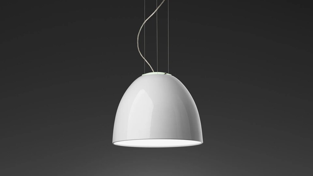 Artemide Designové závěsné svítidlo Nur Gloss mini Ø 36,6 cm, 1 x E27 Barva: Bílá