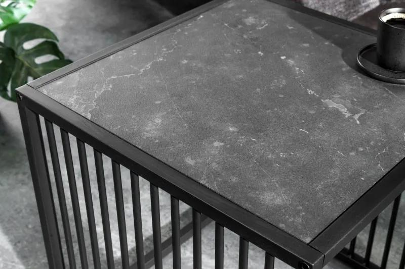 Odkládací stolek na architekturu 40 cm mramorový vzhled/ 43273
