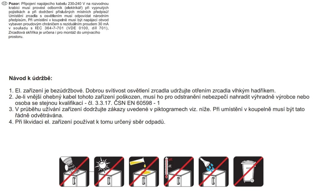 INTEDOOR Round zrcadlo s integrovaným LED osvětlením RU ZS 70 TF