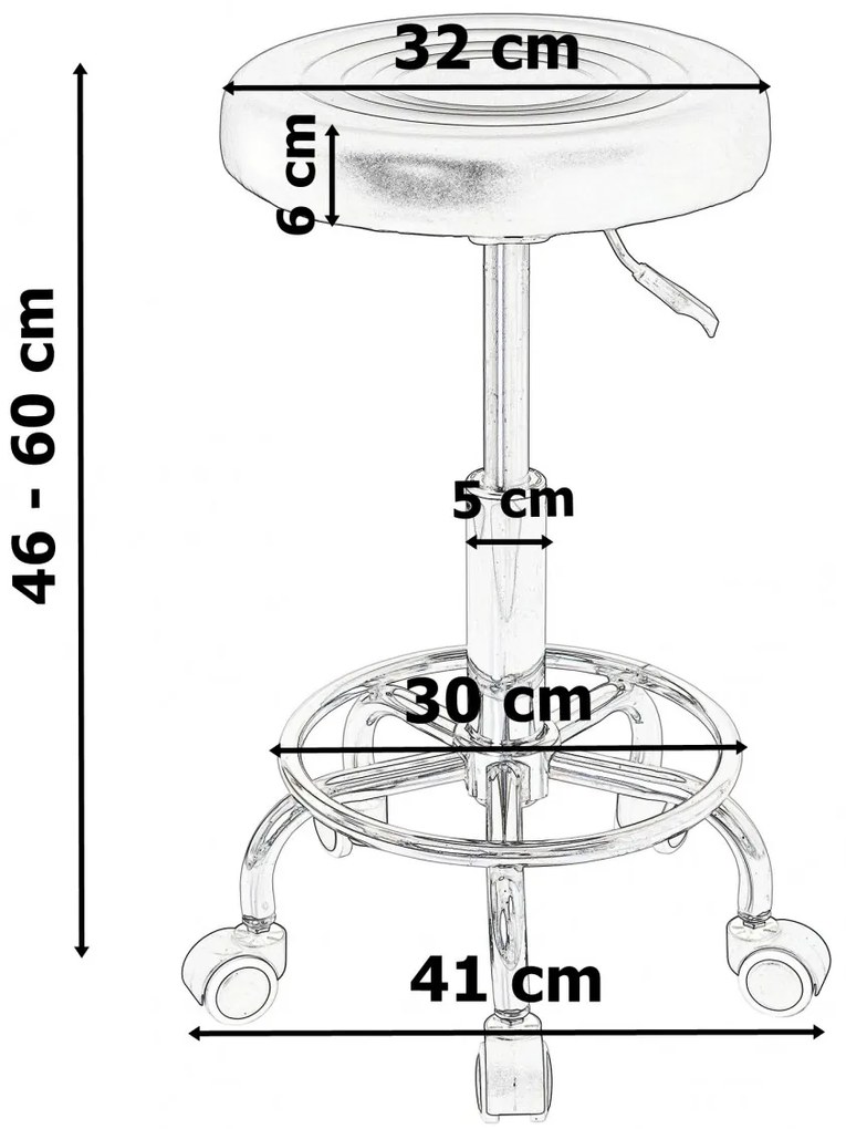 Kosmetická stolička Monza černá