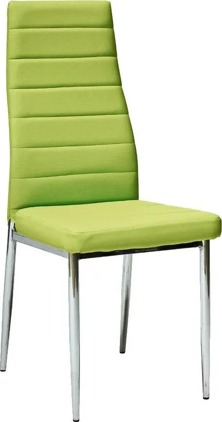 Casarredo *Jídelní čalouněná židle HRON-261 zelená/chróm
