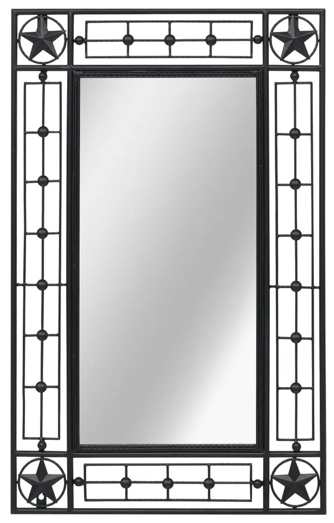 245925 vidaXL Nástěnné zrcadlo obdélníkové 50 x 80 cm černé