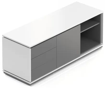Kontejner Creator 153,6 x 53,6 cm, 3-modulový antracit / bílá