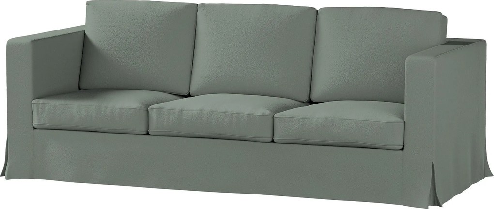 Potah na pohovku IKEA  Karlanda 3-místná nerozkládací, dlouhý barva zelená látka pletený vzor