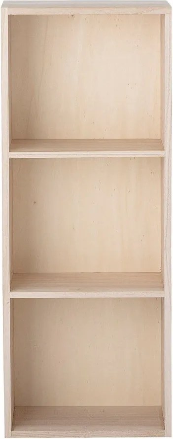 Knihovna z masivu pavlovnie ve světle přírodní barvě 91x50x35 cm Douve – Bloomingville