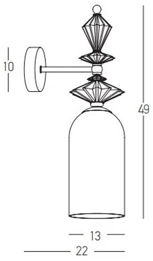 Zambelis 22080 - Nástěnná lampa 1xE27/40W/230V