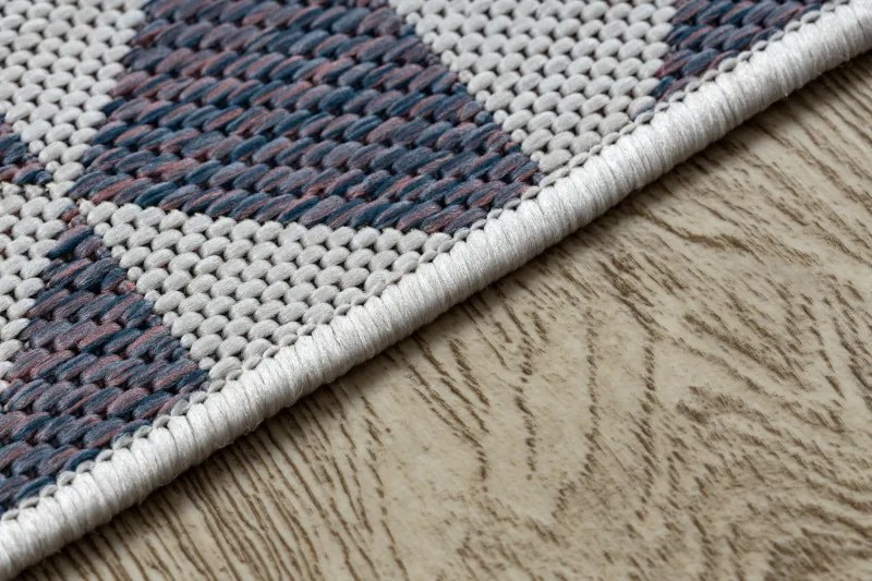 Dywany Łuszczów, Kusový koberec Sion Sisal Triangles 22373 ecru/blue-pink – na ven i na doma, 120x170, vícebarevná, chodba / předsíň