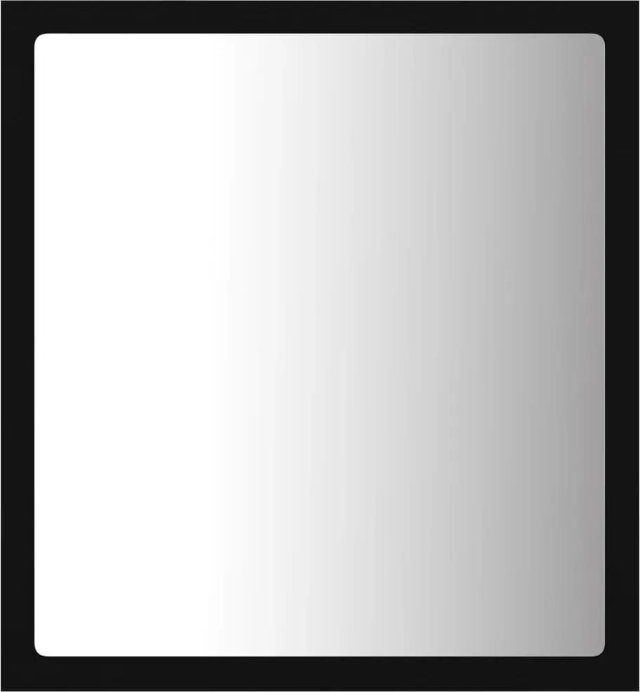 vidaXL LED koupelnové zrcadlo 40 x 8,5 x 37 cm akrylové [804909] Barva: černá s vysokým leskem