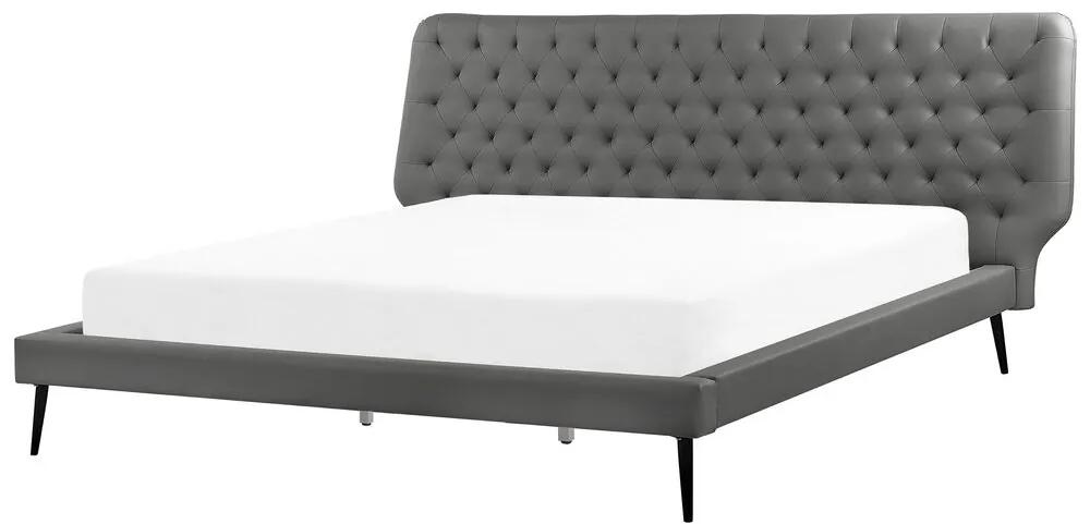 Manželská postel 180 cm ESONNA (s roštem) (šedá). 1022634