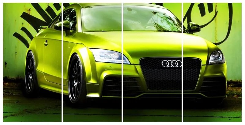 Obraz zelené Audi  (160x80 cm), 40 dalších rozměrů