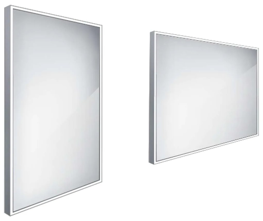 Nimco - Zrcadlo s LED osvětlením, 50x70 cm, hliník ZP 13001