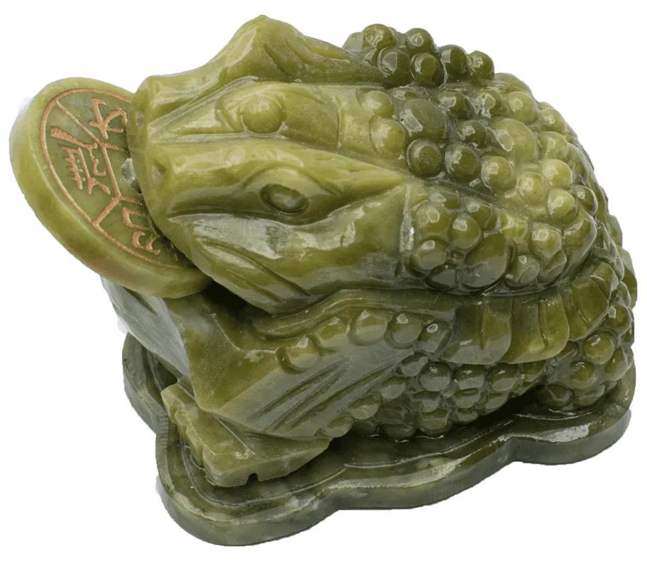 Milujeme Kameny Třínohá žába - nefritová soška - feng shui malá