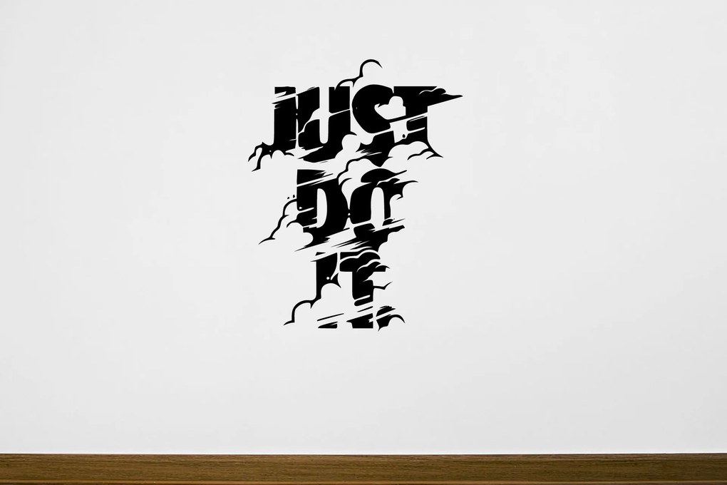 Samolepka na zeď Just Do It Barevná varianta: Černá, Velikost (šířka x výška): 25x31cm