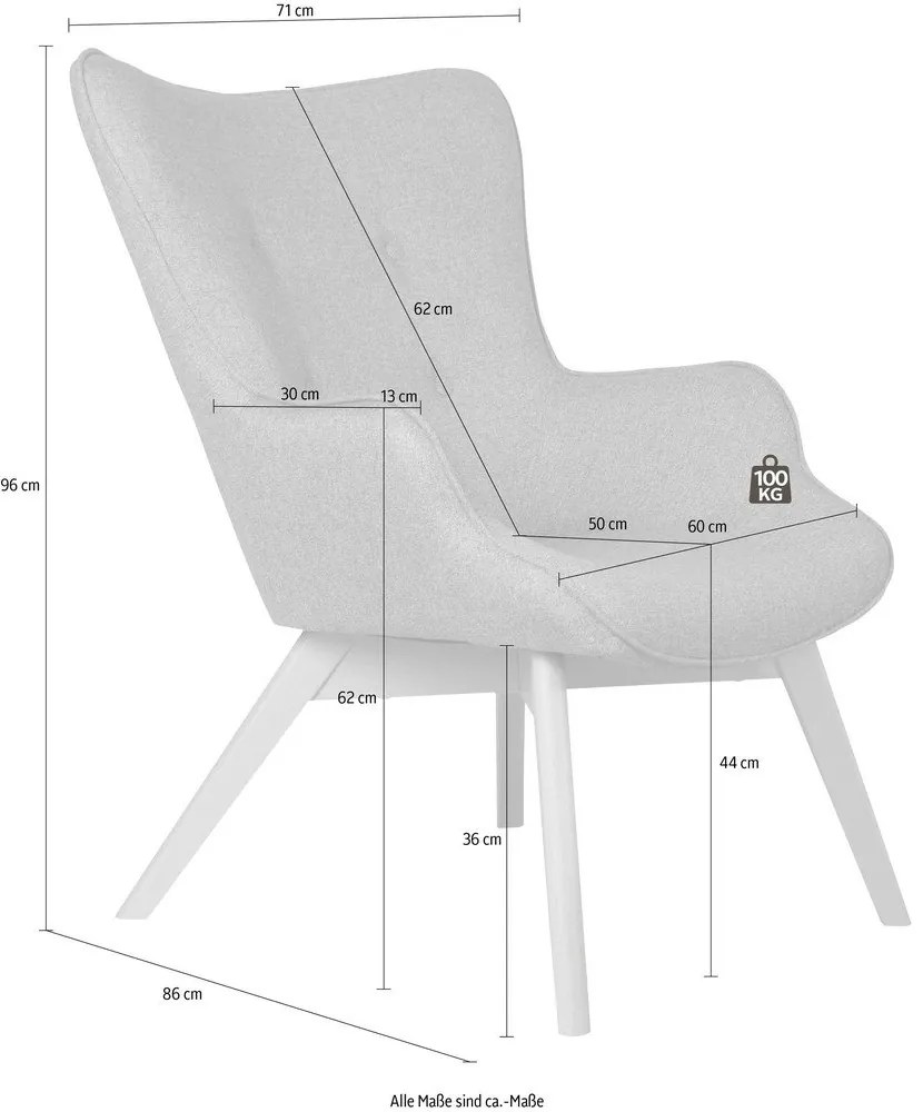 Šedé křeslo Niko – Ropez
