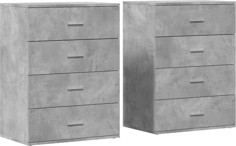 Příborníky 2 ks betonově šedé 60 x 39 x 80 cm kompozitní dřevo 3276626