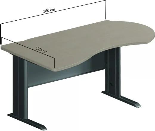 Rohový stůl Manager, levý 180 x 120 cm / Bříza