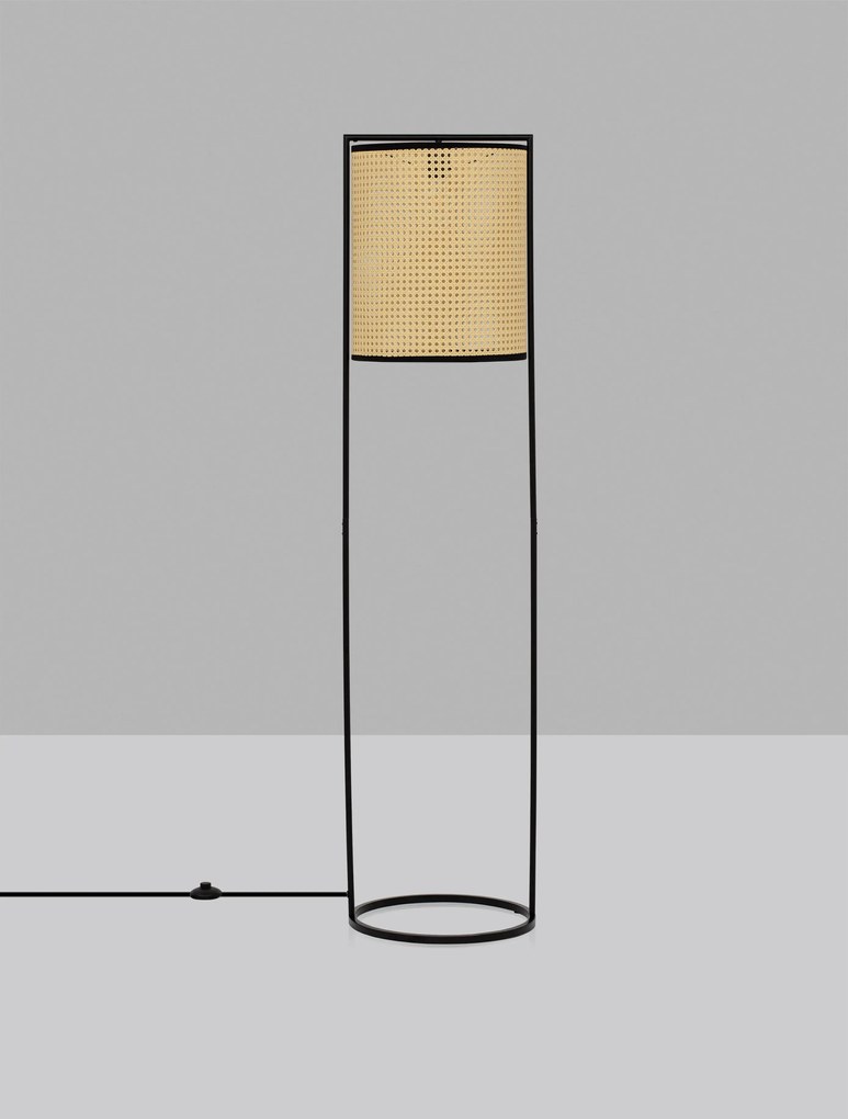 LED přírodně-černá stojací lampa Erto