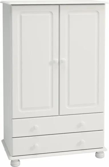 Sconto Šatní skříň ROCKWOOD bílá, 2 zásuvky, 89 cm
