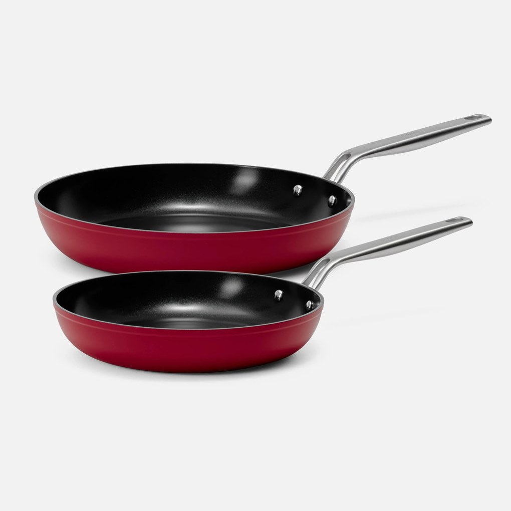 Fabini Sada pánví Meda 4.0, ø 26 cm + ø 30 cm, 2 díly - Nepřilnavé pánve s keramickým povrchem, vínové