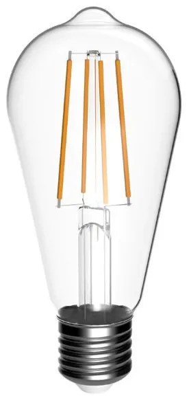 Ultra úsporná prémiová retro LED žárovka E27 4,9W 806lm teplá filament ekv. 60W, 3 roky