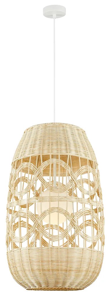 Závěsné svítidlo Arona, 1x ratanové stínítko, (fi 40cm), w