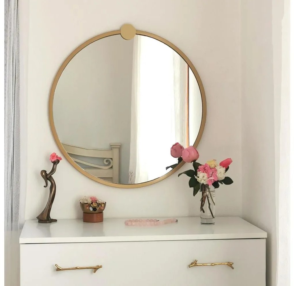 Asir Nástěnné zrcadlo AYNA 60 cm zlatá 552NOS2208