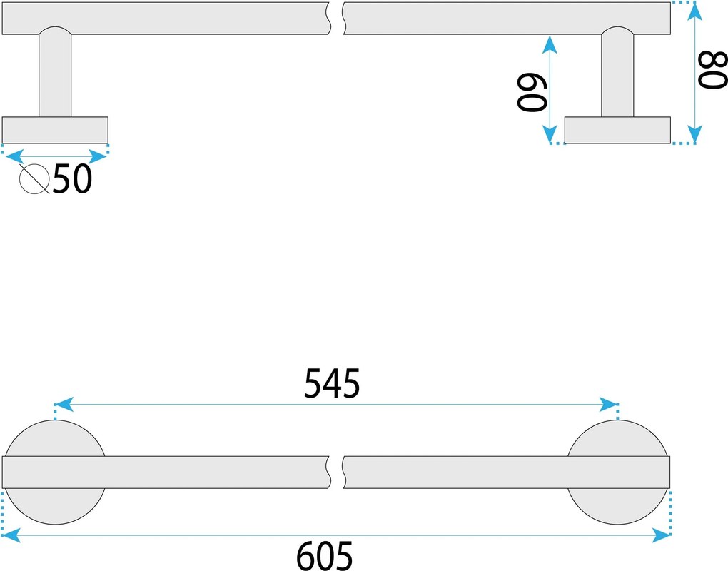 Držák na ručníky REA MODERN 6603 měď