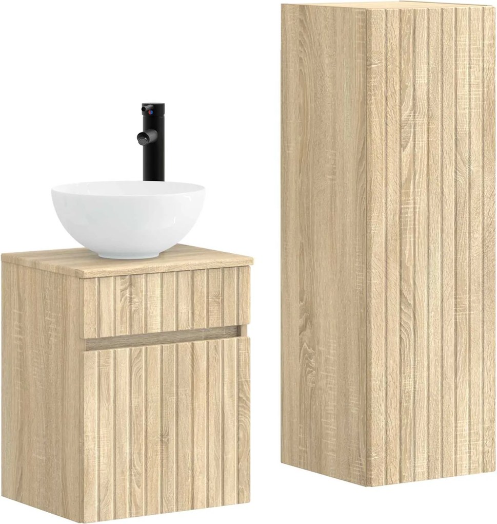 Sada koupelnového nábytku 2 ks Dub sonoma 33 x 34,5 x 100 cm 3406135