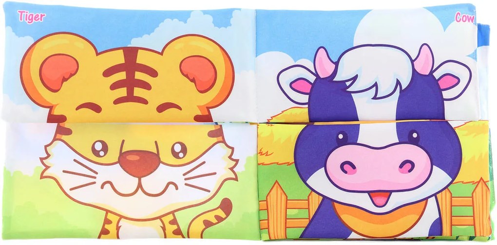 _Ostatní 1_ Knížka baby textilní šustící puzzle zvířátka 2v1 pro miminko 160581